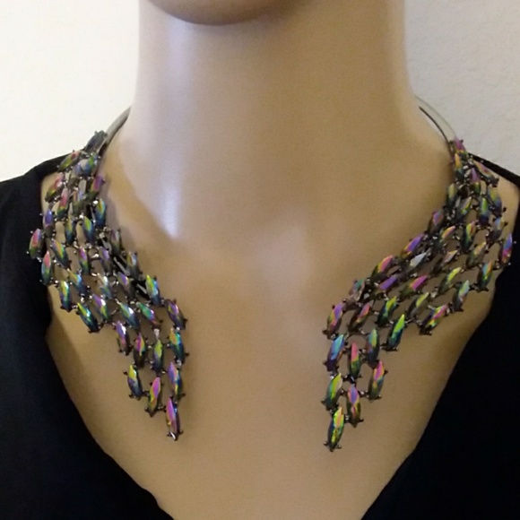 Jewelry | Boho Multi Color Rhinestone Choker Necklace | Poshmark